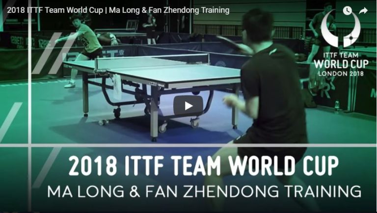 2018 ITTF Team World Cup - Ma Long & Fan Zhendong Training - Paddle Palace